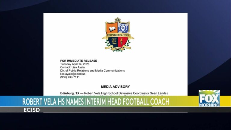 Sean Landis Appointed Interim Head Football Coach At Edinburg CISD