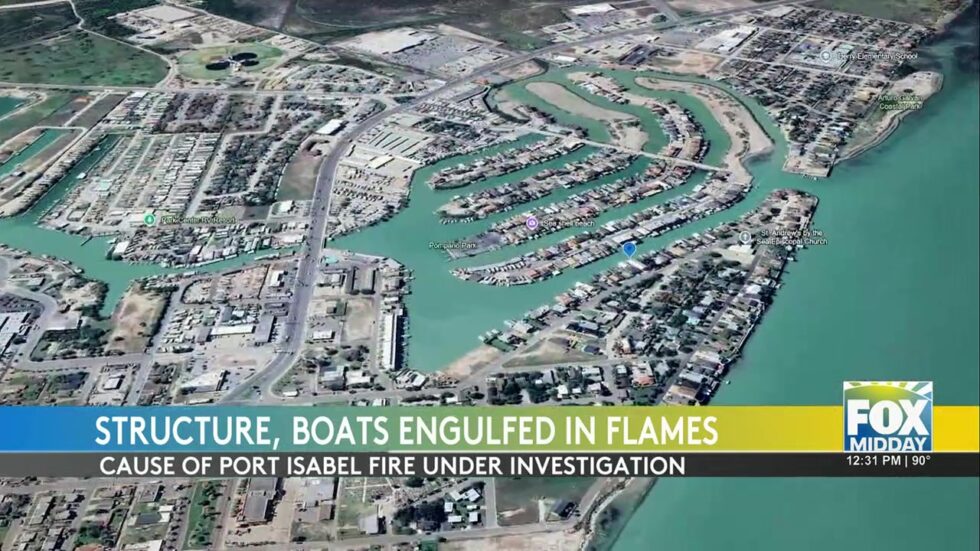 Port Isabel Fire Engulfs Boats And Building, No Injuries Reported